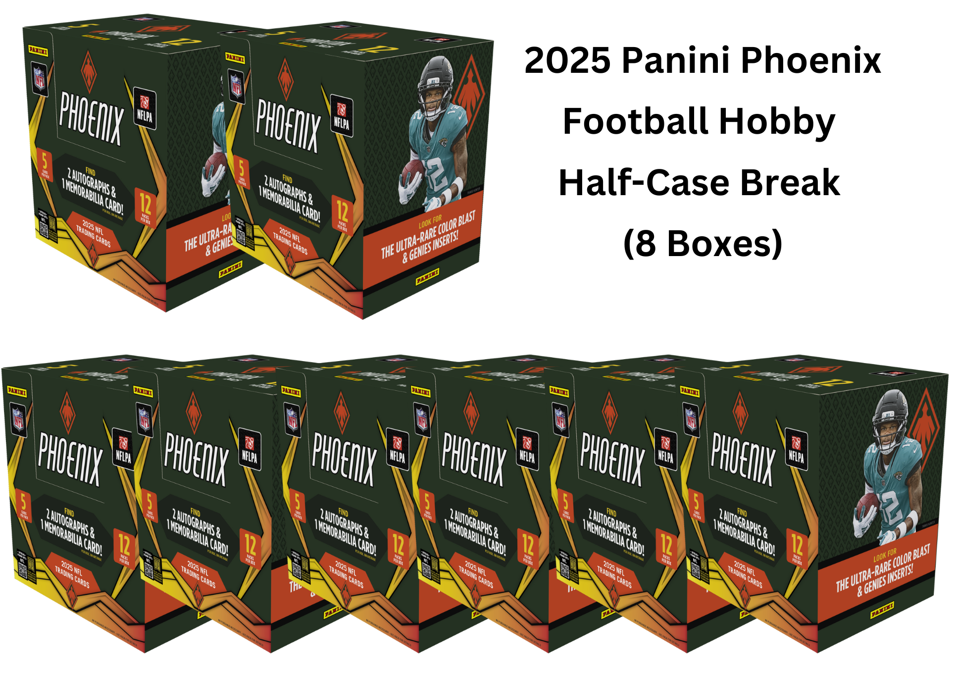2025 Panini Phoenix Football Hobby 8-Box Half Case Break #1 - PICK YOU ...